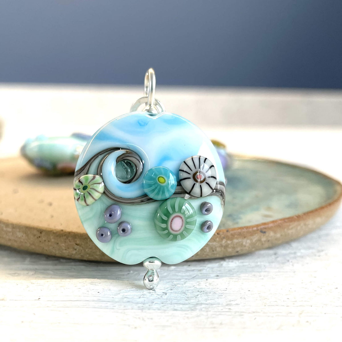 Glass Pendants - Handmade Jewellery - Beach Art Glass